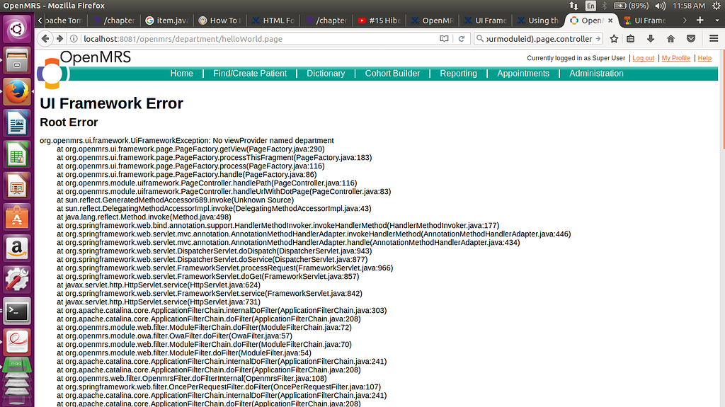 UI Framework Error when following the basic tutorial - Development - OpenMRS Talk