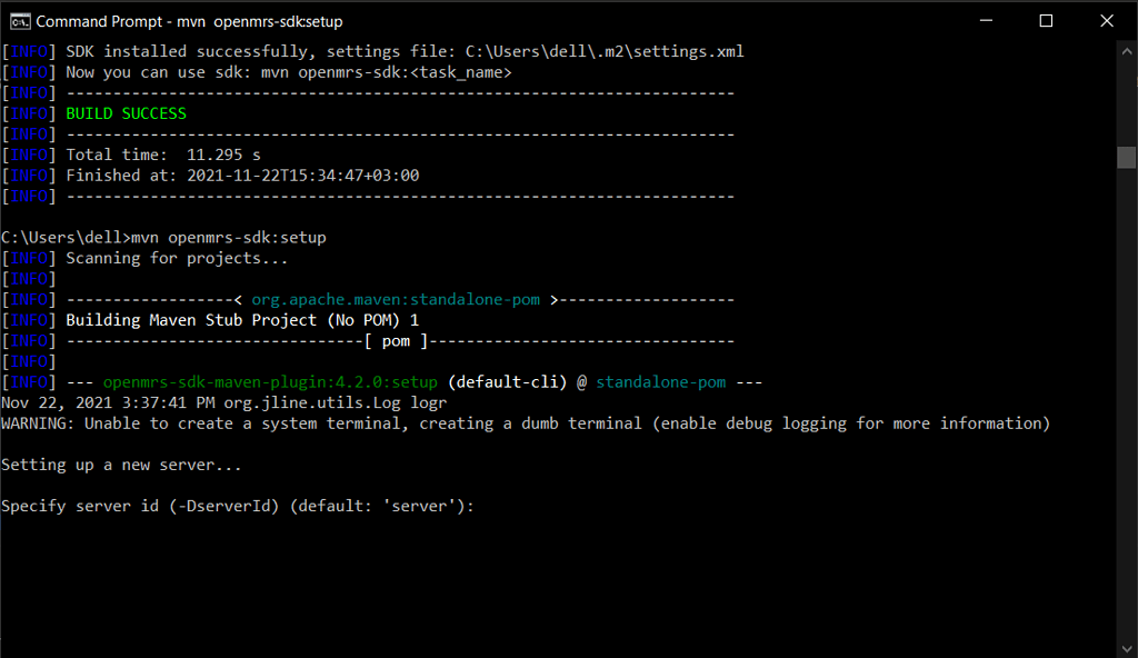 Unable to create system terminal - Ask OpenMRS - OpenMRS Talk