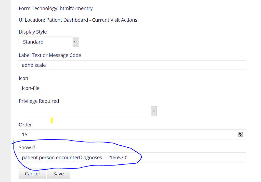 how to display forms in dashboard based on encoutner diagnosis - Implementing - OpenMRS Talk