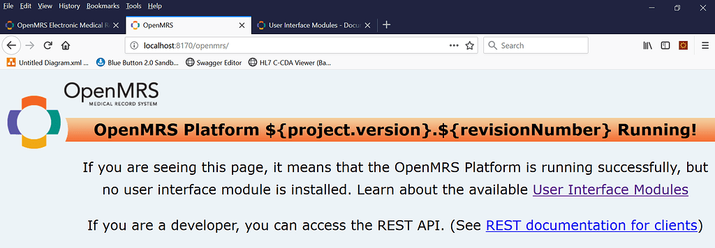 Mandatory Reference app/modules to access OpenMRS UI in local (while running Core/Platform ...