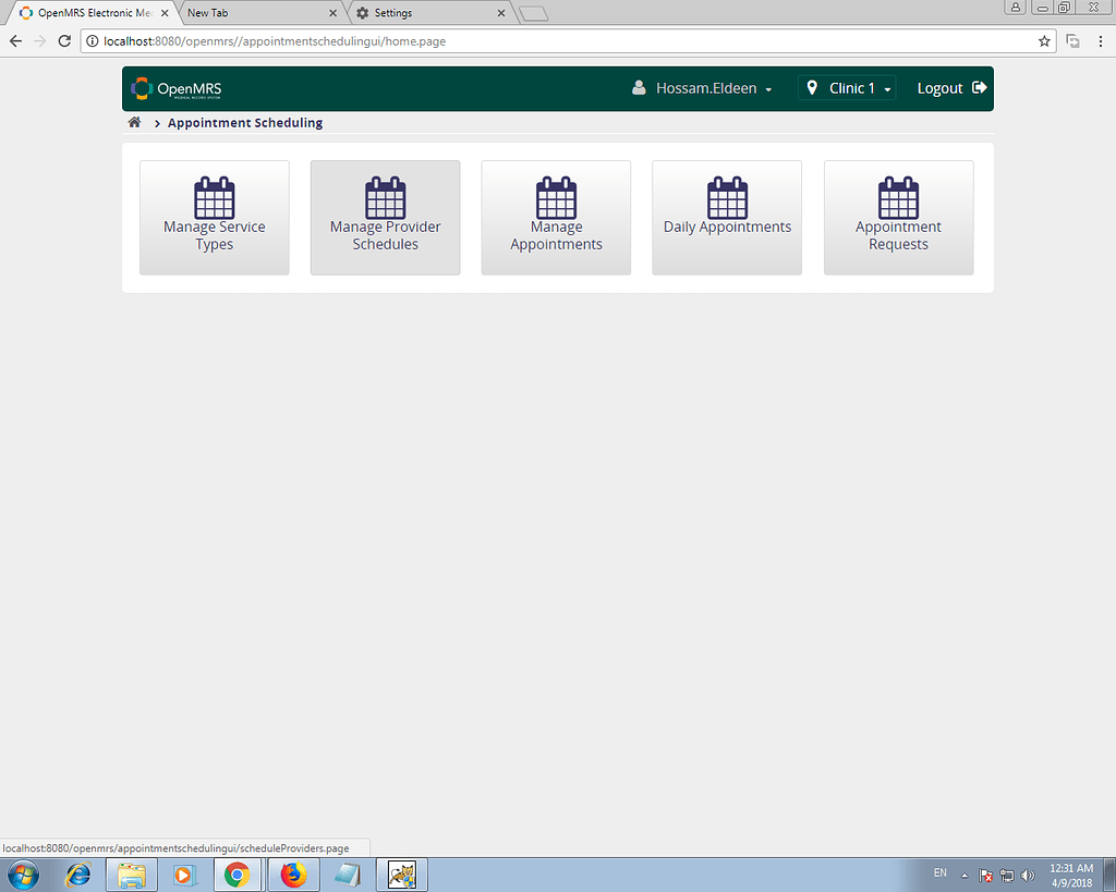 Appointment Scheduling Ui Error message "The operation cannot be completed because you're no ...