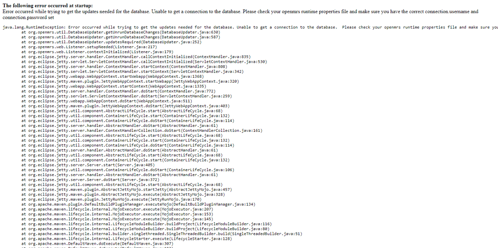 Openmrs Showing Database Connection Error Implementing Openmrs Talk