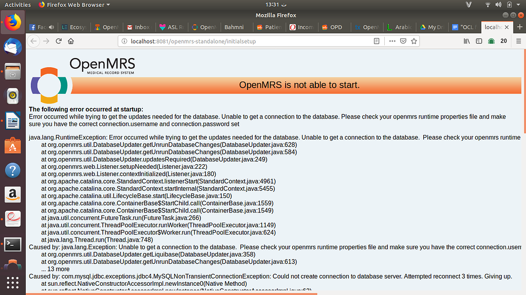 OpenMRS standalone is not able to start. - Ask OpenMRS - OpenMRS Talk