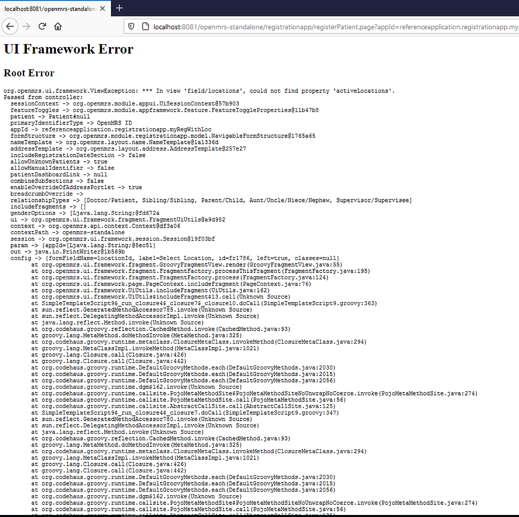 Getting error after implementation of Location Based Access Control - openmrs - OpenMRS Talk