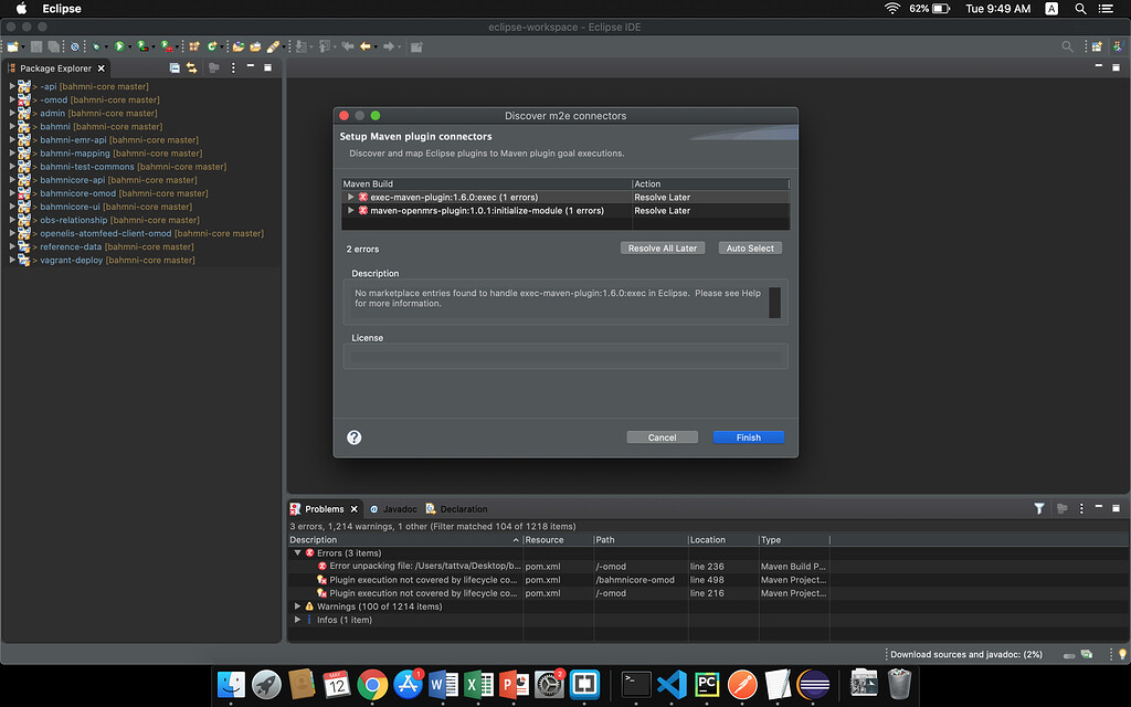 Error loading bahmni-core in eclipse - Bahmni - OpenMRS Talk