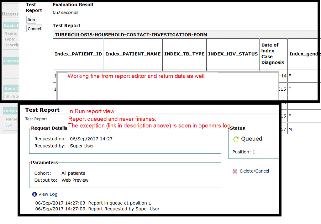 Reporting module: Queued report never finish. Exception in reporting ...
