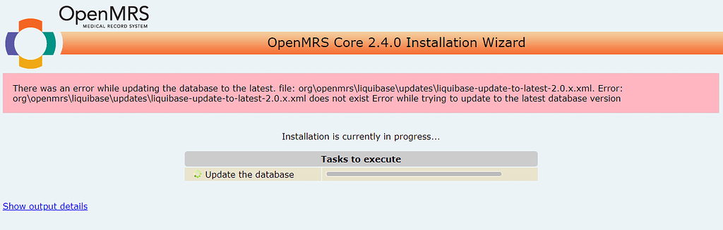 Updating openmrs database during installation - Platform - OpenMRS Talk