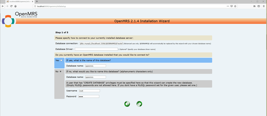 openmrs 2.1.4 wizard error unable to create database - Implementing ... openmrs 2.1.4 wizard error unable to create database - Implementing ...