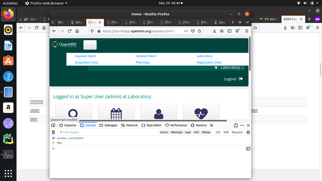 Reference Application Ui Bug Development Openmrs Talk 