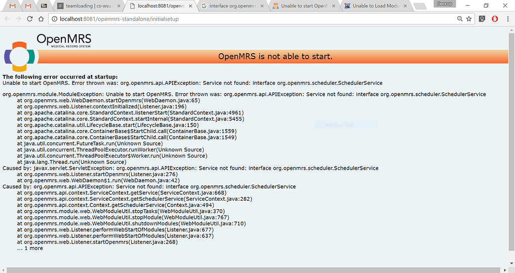 Unable To Start Openmrs Ask Openmrs Openmrs Talk 