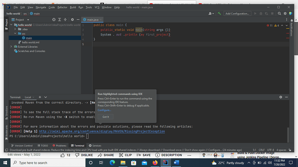 Errors while creating a project in IntelliJ IDEA - Ask OpenMRS - OpenMRS Talk