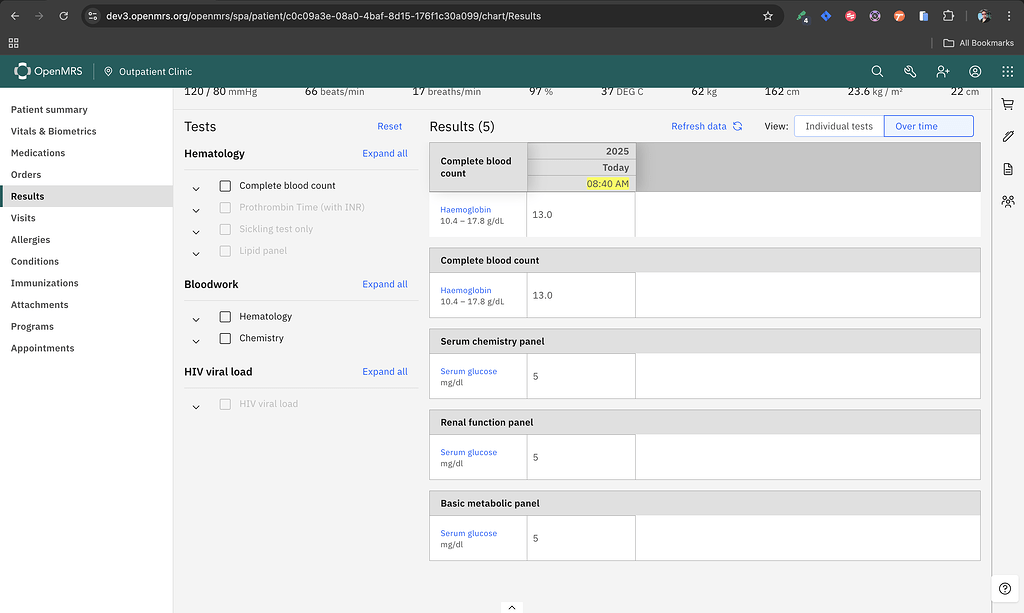 OpenMRS Results Viewer UI and Data Accuracy Improvements - Community - OpenMRS Talk