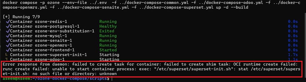 Ozone docker installation directory not found error - Ozone HIS - OpenMRS Talk