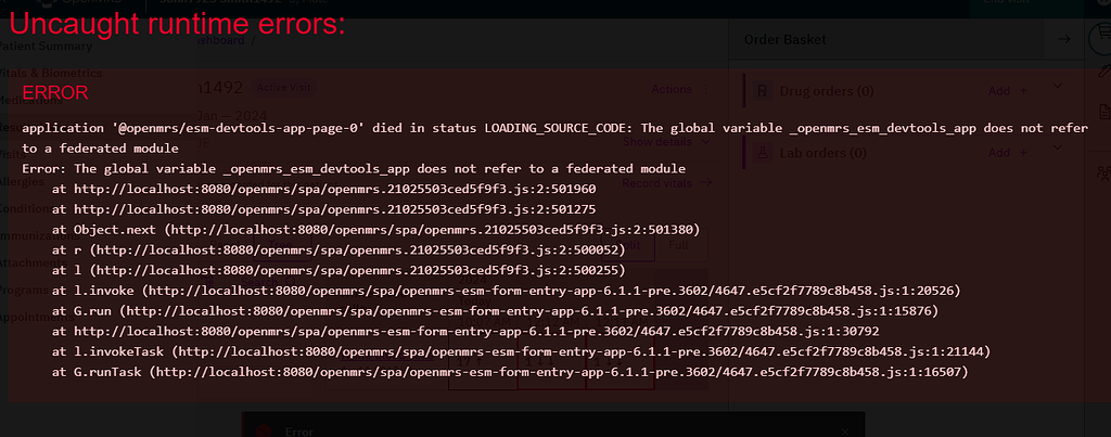 Running openmrs-esm-patient-chart locally - Development - OpenMRS Talk