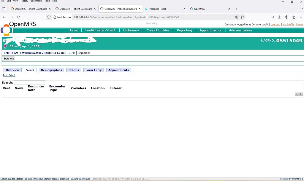 Patient encounters do not display for a specific patient - Implementing - OpenMRS Talk