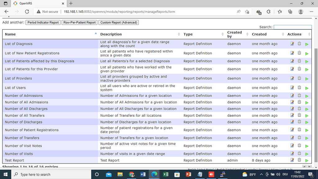 Display the reports - Ask OpenMRS - OpenMRS Talk