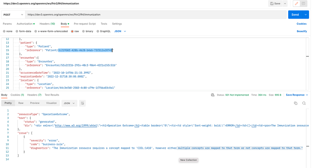 Not able to save Immunization to a patient - Platform - OpenMRS Talk