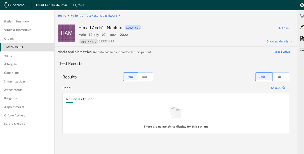 Add test results in Ref App 3.0 - Implementing - OpenMRS Talk