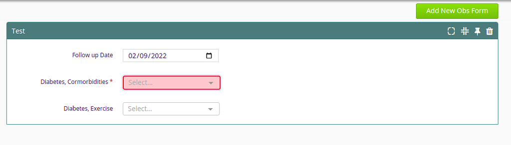 In Observation Forms- Need to click twice to select drop down list for mandatory field - Bahmni ...