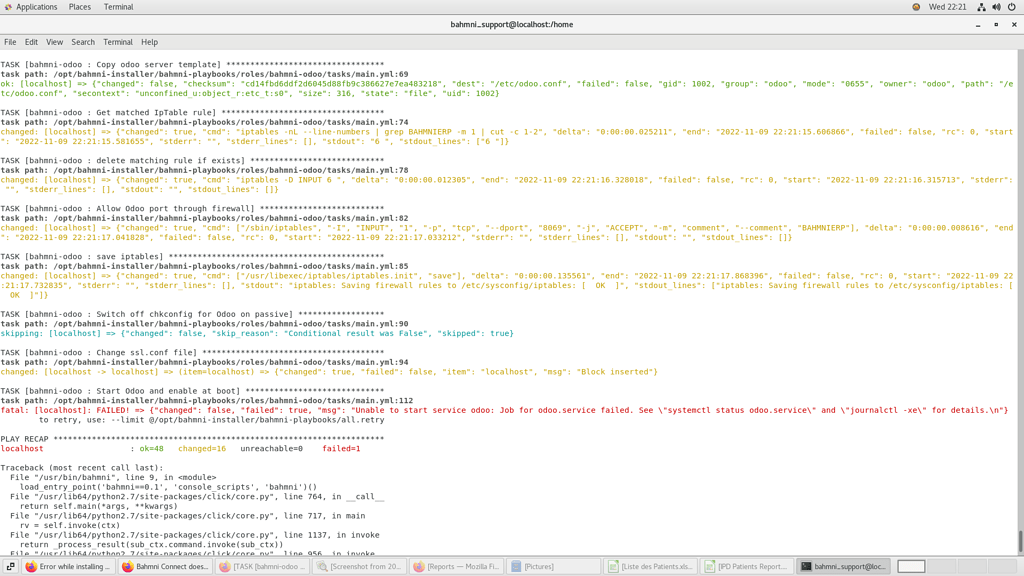 failed to start odoo - Bahmni - OpenMRS Talk failed to start odoo - Bahmni - OpenMRS Talk