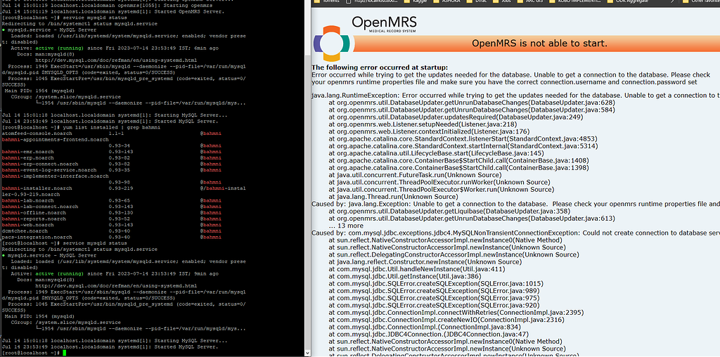 OpenMRS is not able to start with bahmni - Bahmni - OpenMRS Talk