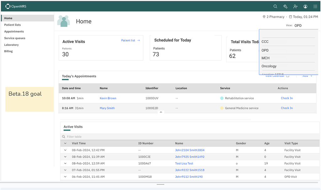 Home dashboard and reporting O3 RefApp - Development - OpenMRS Talk