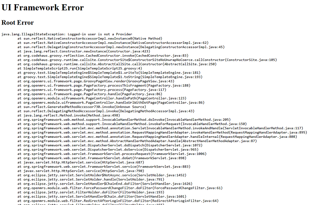 UI framework root error - OpenMRS Talk