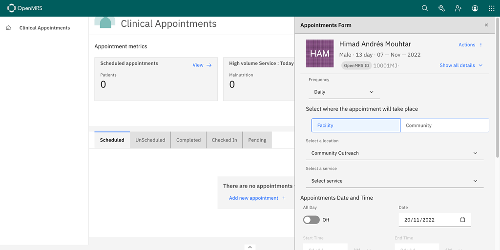 Modify Appointment Form Ref App 3.0 - Implementing - OpenMRS Talk