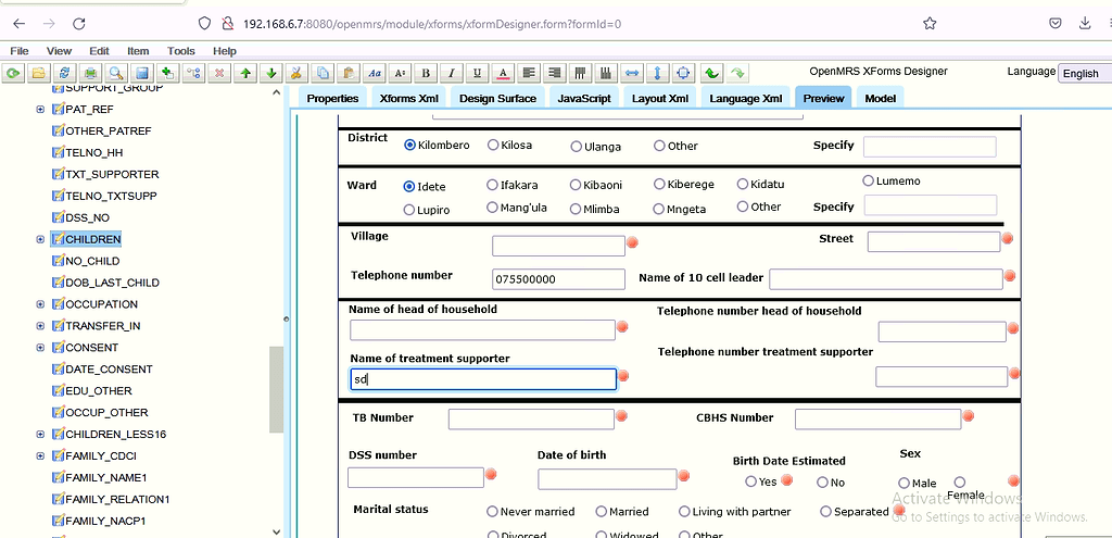 Problem Filling Data On Xform Textbox - Implementing - OpenMRS Talk