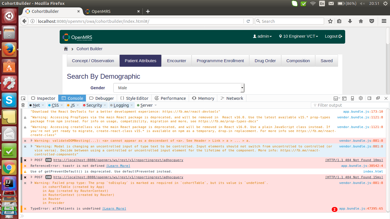 Error building OWA Cohort builder app - Development - OpenMRS Talk